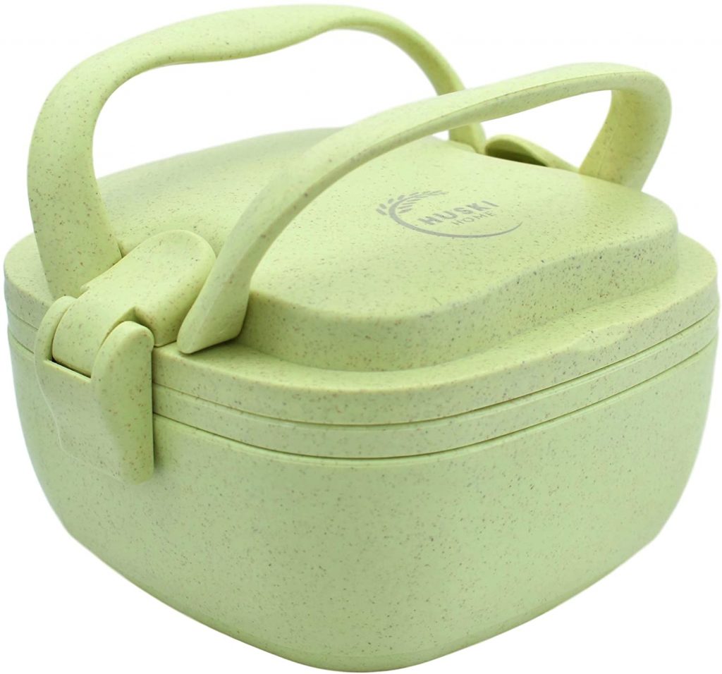 Huski Home Sustainable and Biodegradable Double Compartment Rice Husk ...